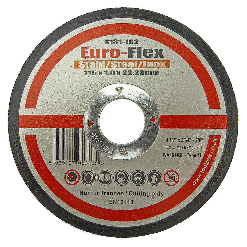 115mm x 1.0mm x 22.23mm Metal Thin Slitting Disc - Miles Hire
