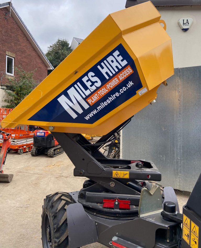 2 Ton Hi Lift Swivel Dumper - Miles Hire